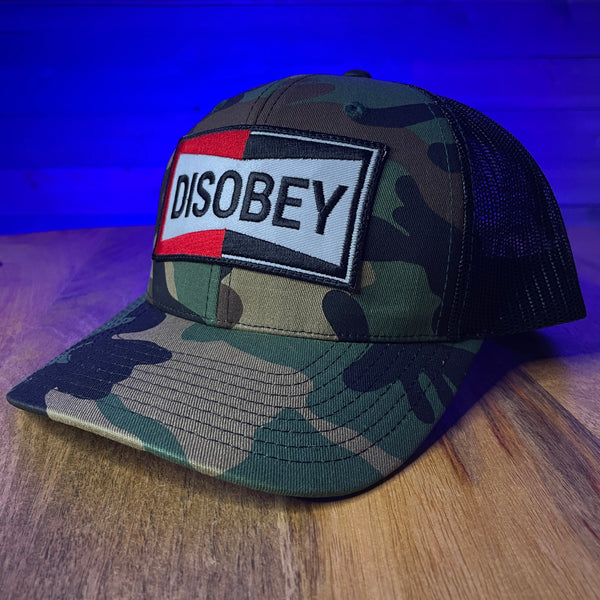 Disobey Trucker Hat - Camo | Ungovernable Snapback Cap - TriStar ...