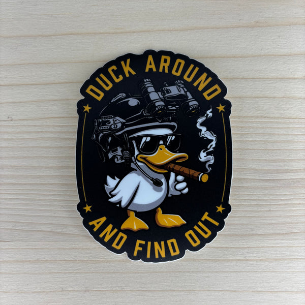 Duck Around Decal | Funny Guns and Gadgets Vinyl Sticker - TriStar ...
