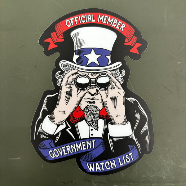 GOVERNMENT WATCHLIST OFFICIAL MEMBER DECAL - TriStar Trading Co.